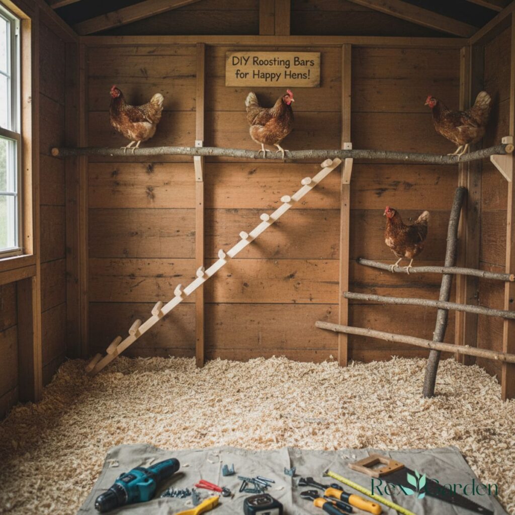 DIY Roosting Bars for Chickens | The Rex Garden